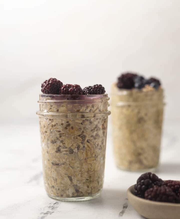 The Easiest Overnight Oats with Frozen Fruit - Chelsea Peachtree