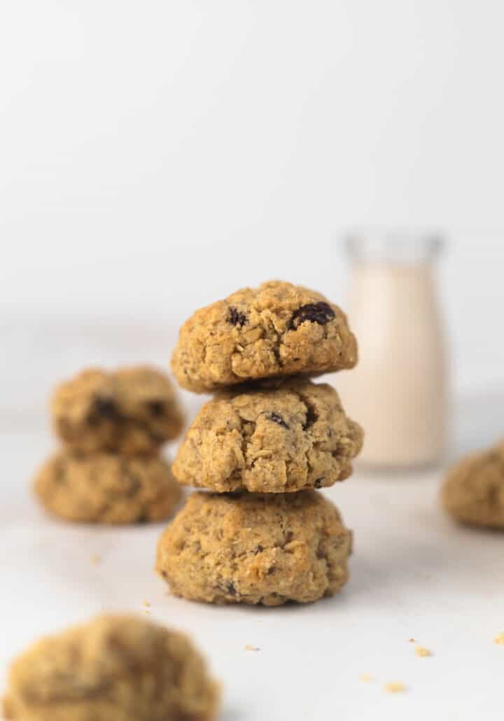 Chewy Vegan Oatmeal Raisin Cookies - Chelsea Peachtree